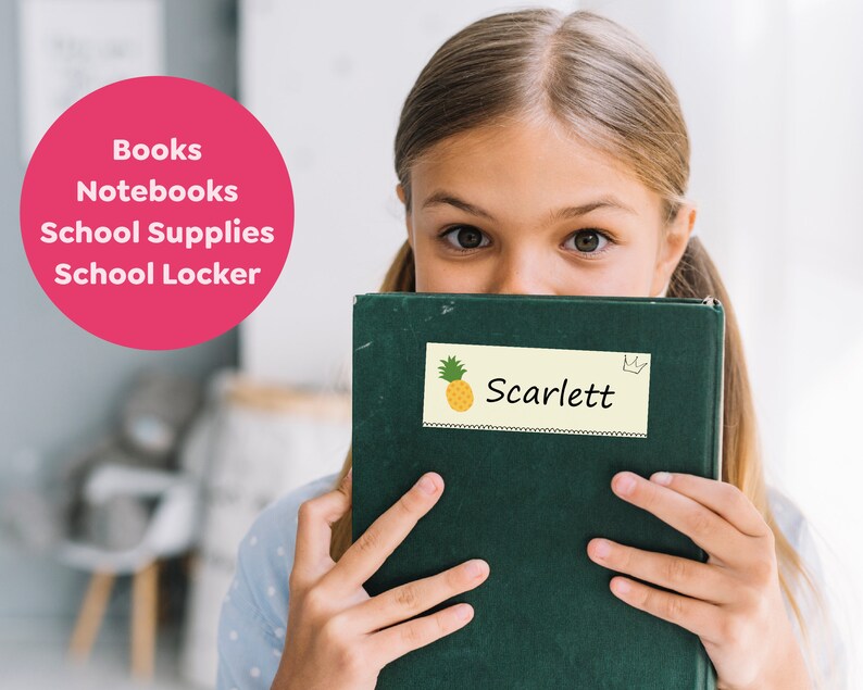 School Supply Labels Printable Name Labels for Kids Name - Etsy