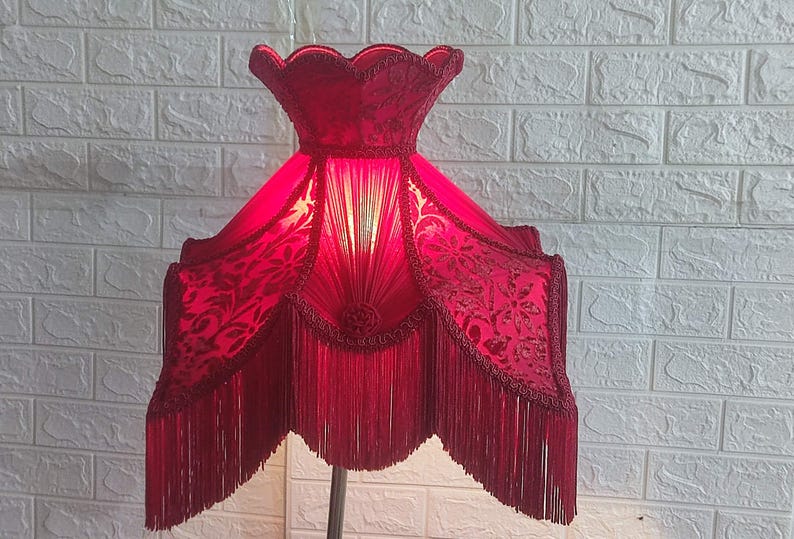 Lampshade Red Lampshade Table Lampshade Victorian Lampshade Floor ...