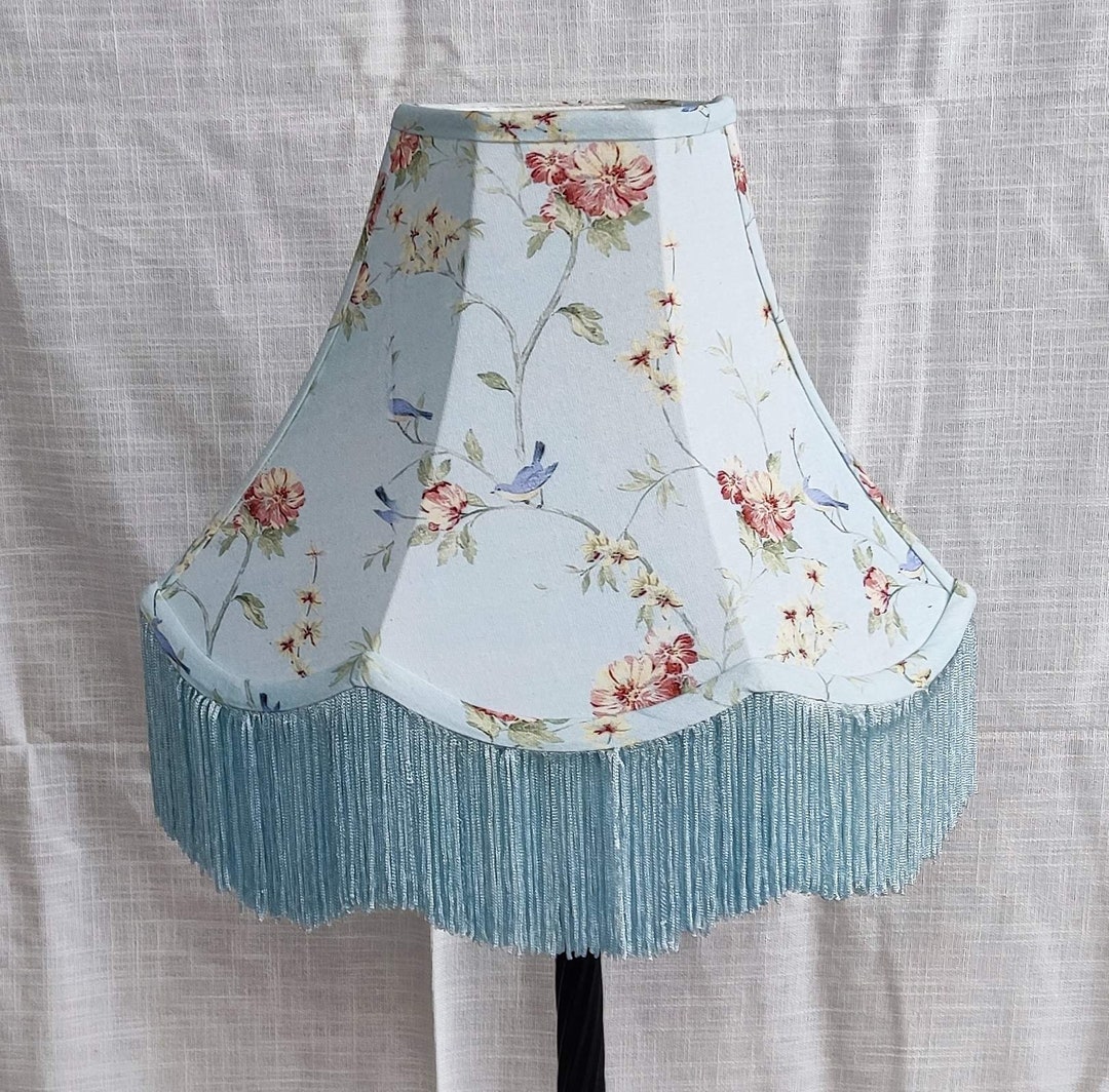 Lampshade/blue Lampshade/victorian Lampshade/fabric - Etsy