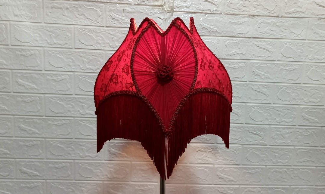 Lampshade Red Lampshade Table Lampshade Victorian Lampshade/floor ...