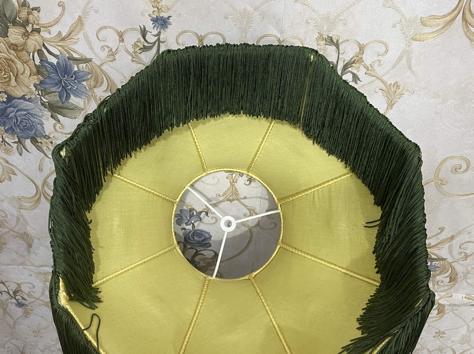 Green Velvet Lampshade: Handmade Victorian Style With Fringe - Etsy