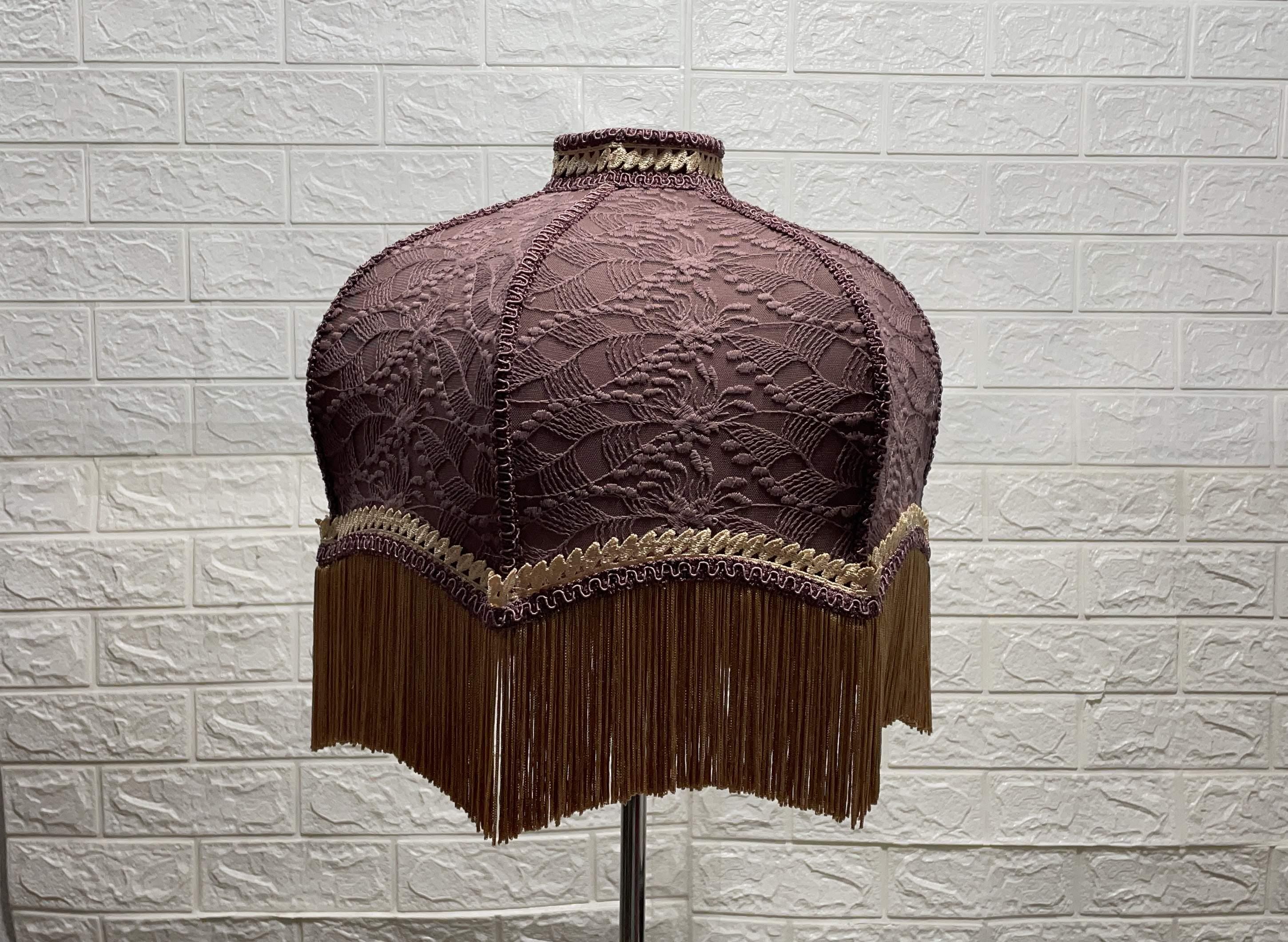 Purple Lace Lampshade: Victorian Style Fringe Shade - Etsy