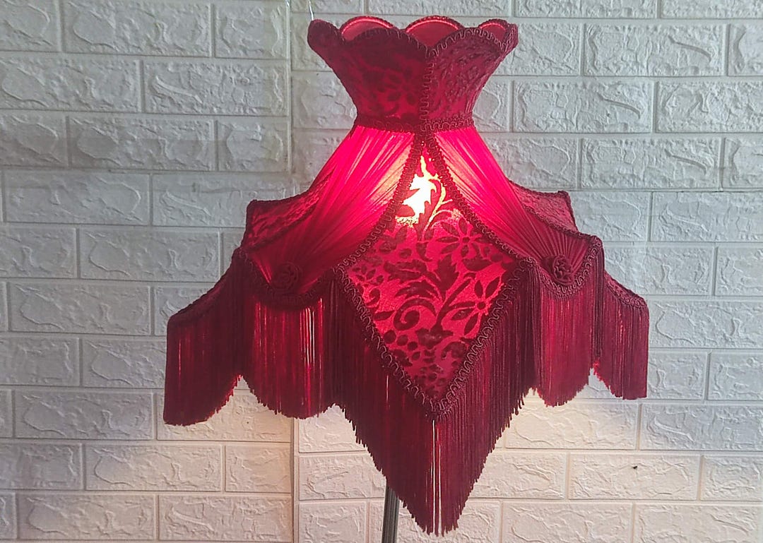 Lampshade Red Lampshade Table Lampshade Victorian Lampshade Floor ...