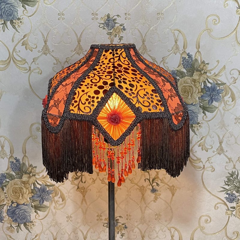 Brown Retro Lampshade - Etsy