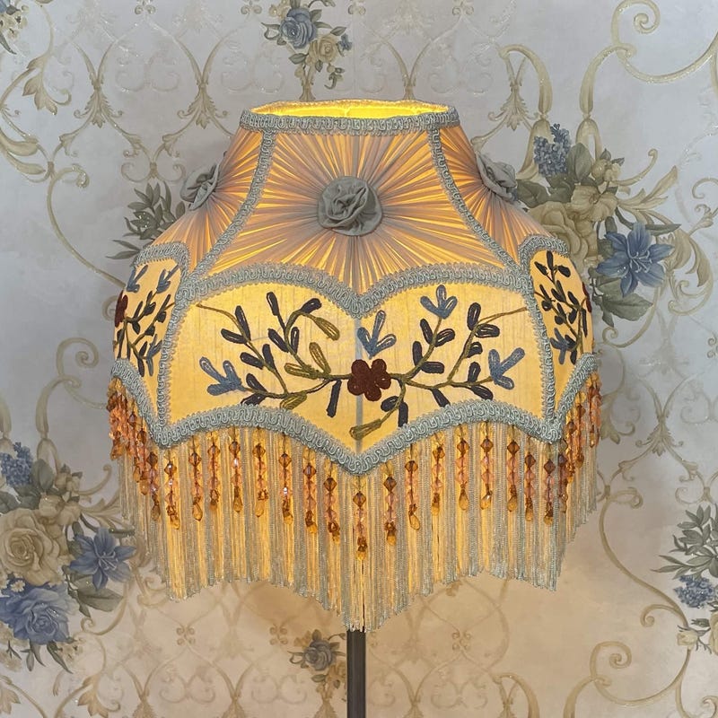 Embroidered Lamp Shade - Etsy