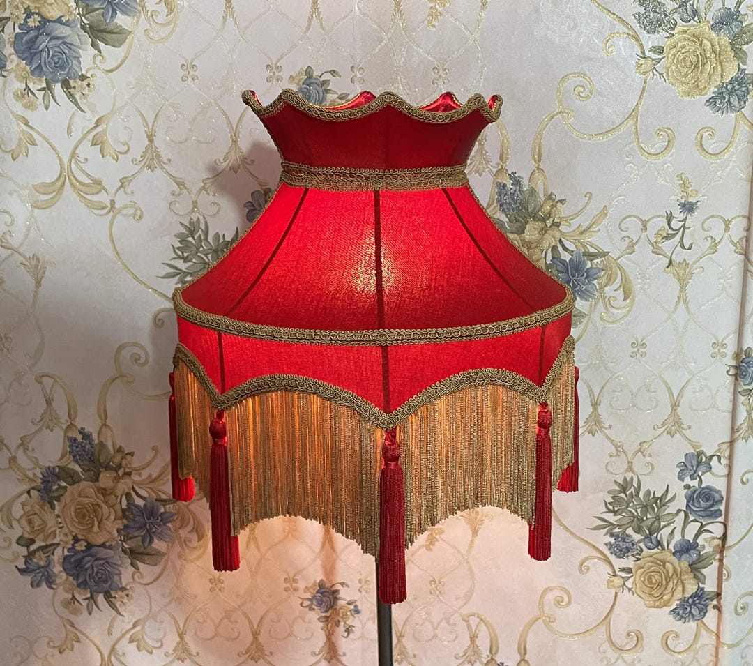 Lampshade Crown Red Lampshade Table Lampshade Victorian Lampshade Floor ...