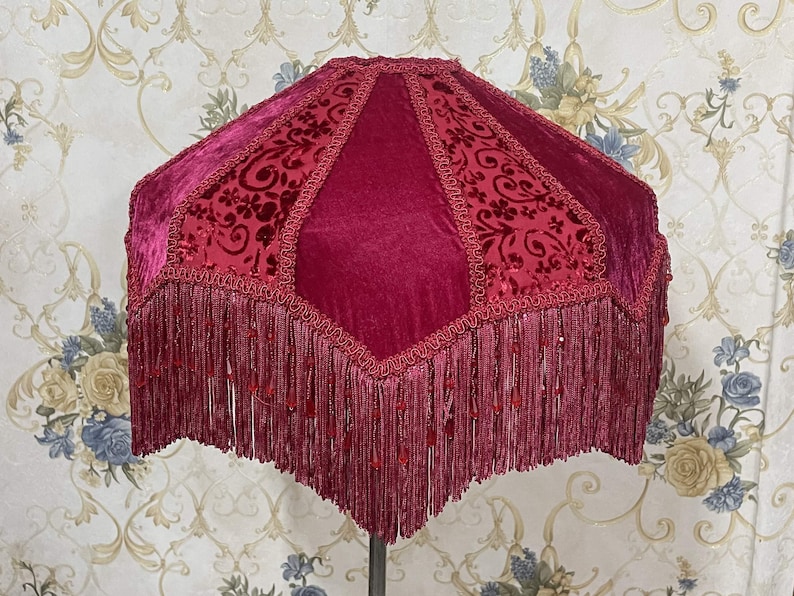 Lampshade Red Lampshade Table Lampshade Victorian Lampshade Floor ...