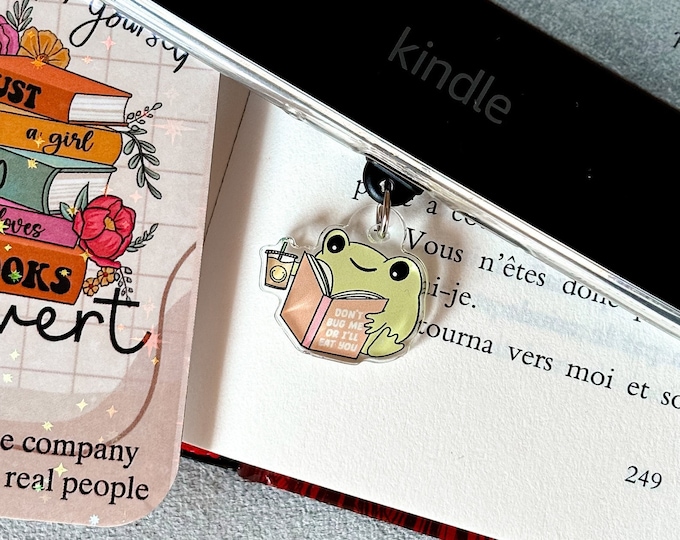 Kindle Charm Bookish Phone Charm Frog Kindle Accessories Bookish Merch ...