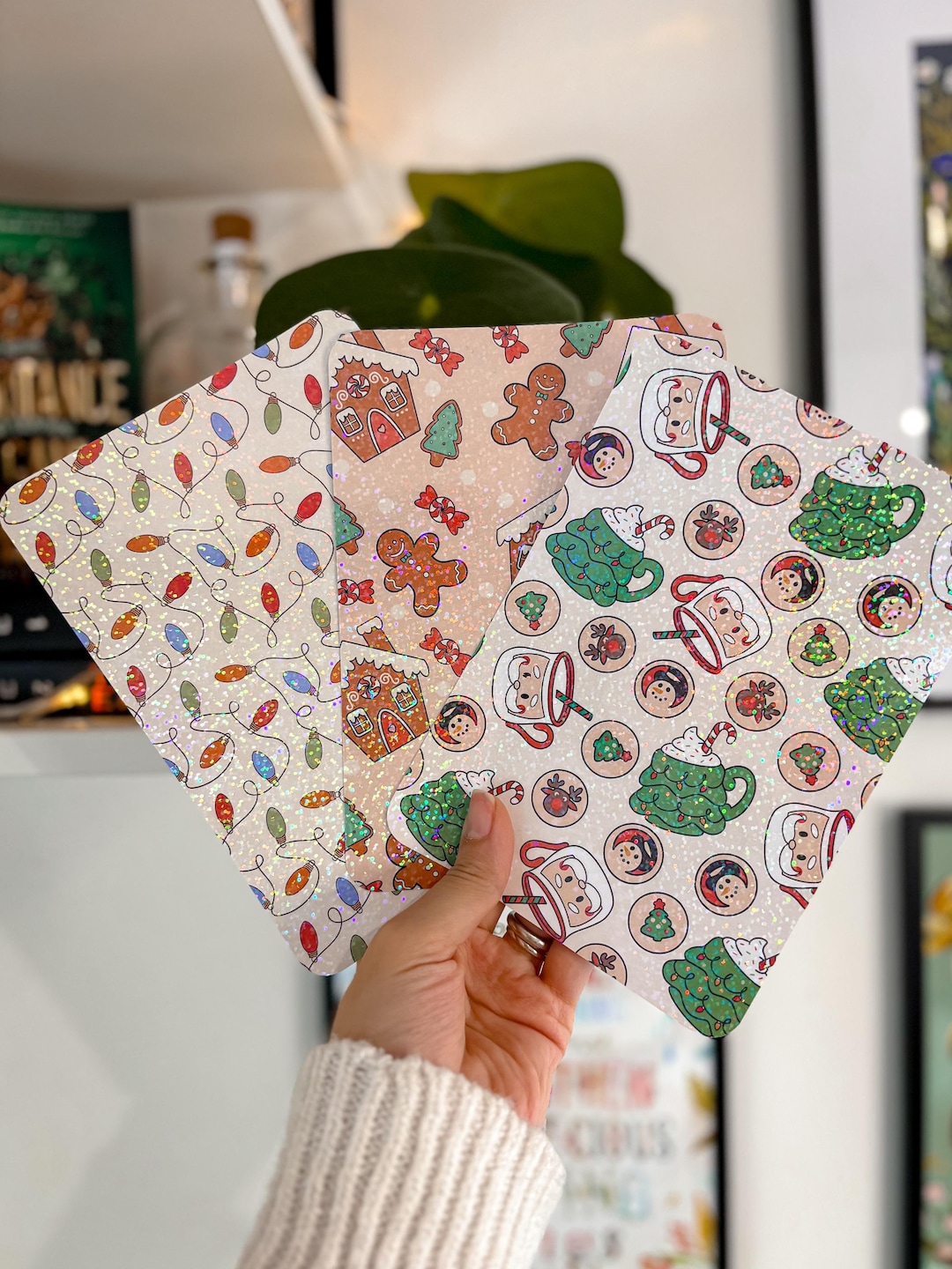 Christmas Kindle Insert Holiday Kindle Srickers E-reader Holographic ...