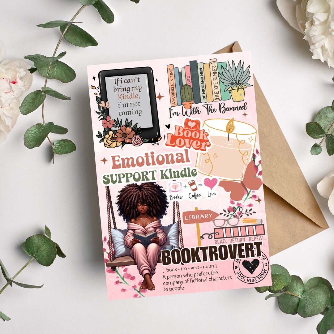 Kindle Insert for Clear Case Kindle Skin Black Girl Printable Kindle ...