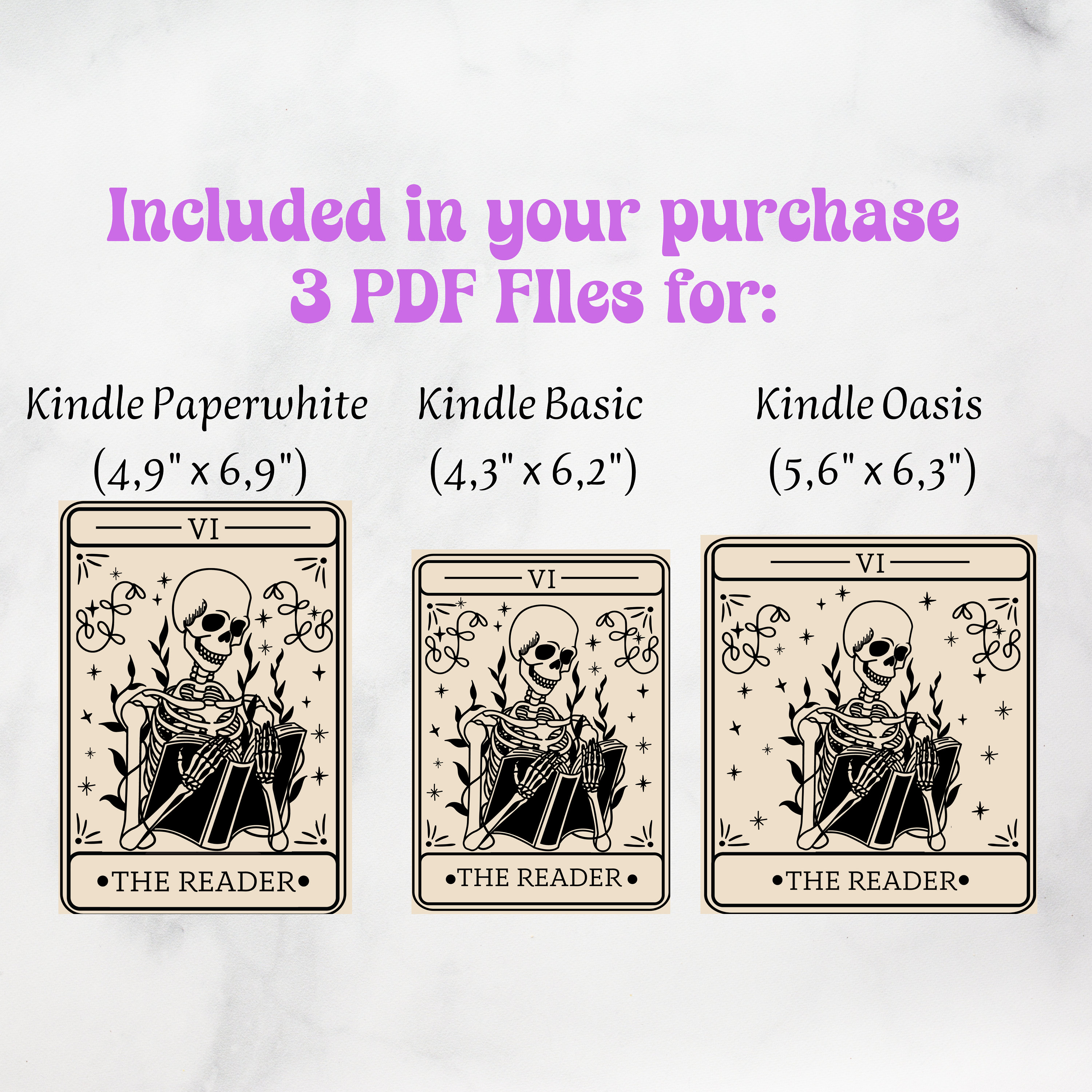 Kindle Case Insert Kindle Cardstock Tarot Card Kindle Skin Ereader ...