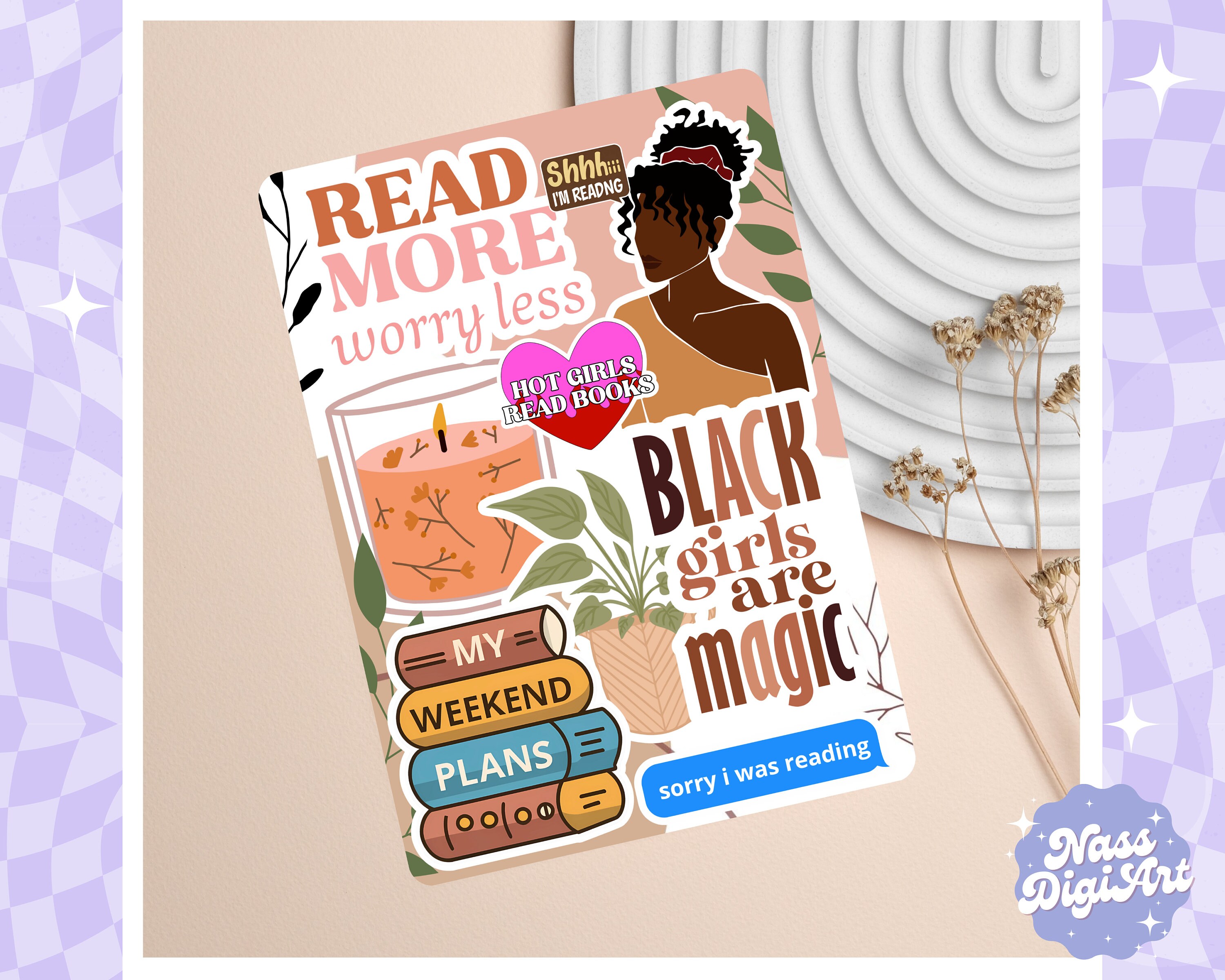 Kindle Insert for Clear Case Kindle Skin Black Girl Kindle Paperwhite ...