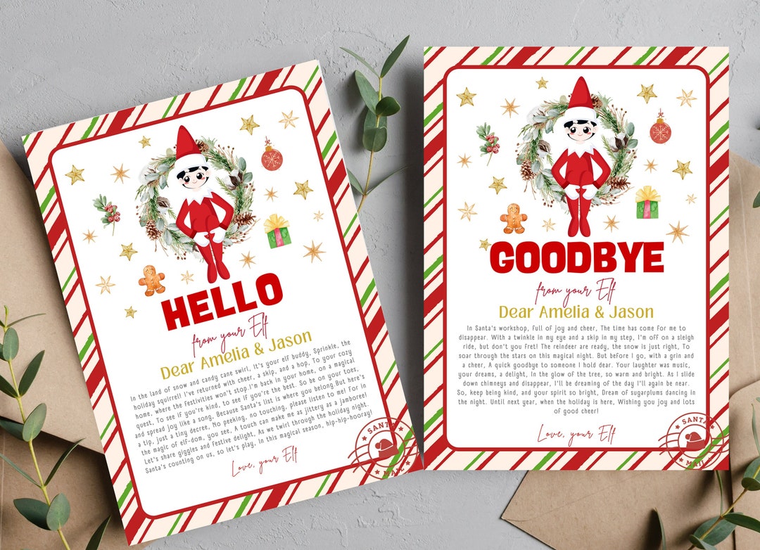 Editable Elf on the Shelf Letter Bundle Santa Letter Elf - Etsy Canada