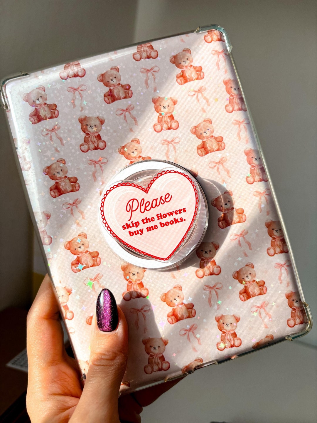 Coquette Kindle Grip Bookish Phone Grip Magnetic Kindle Holder Kindle ...