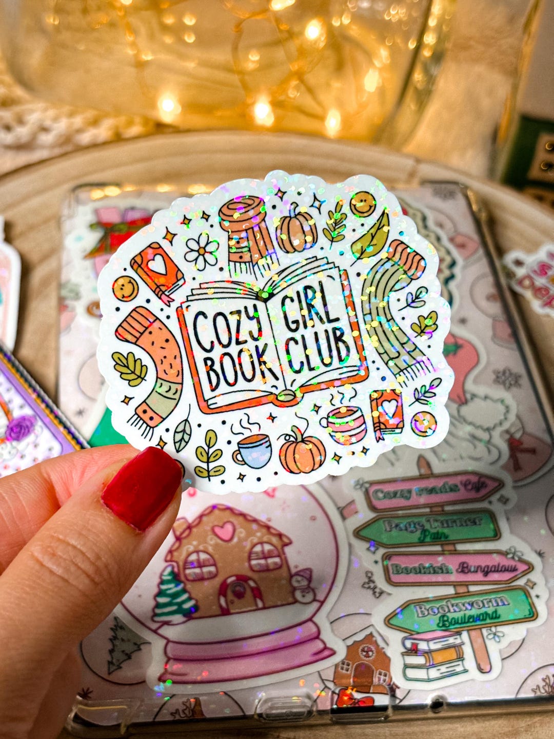 Fall Kindle Stickers Kobo Decor E-reader Holographic Stickers Bookish ...