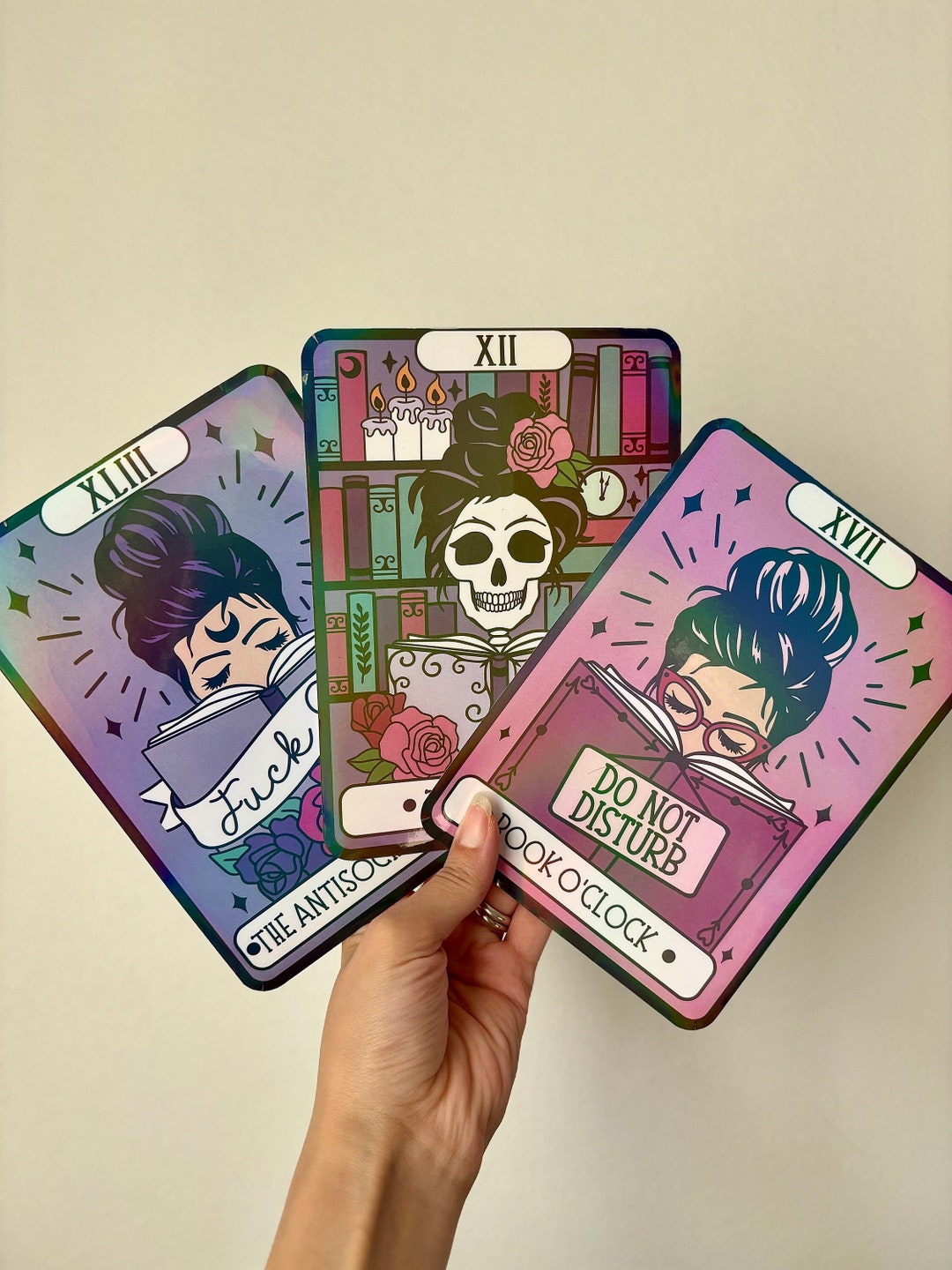 Kindle Insert Kindle Srickers Bookish Tarot Cards E-reader Holographic ...