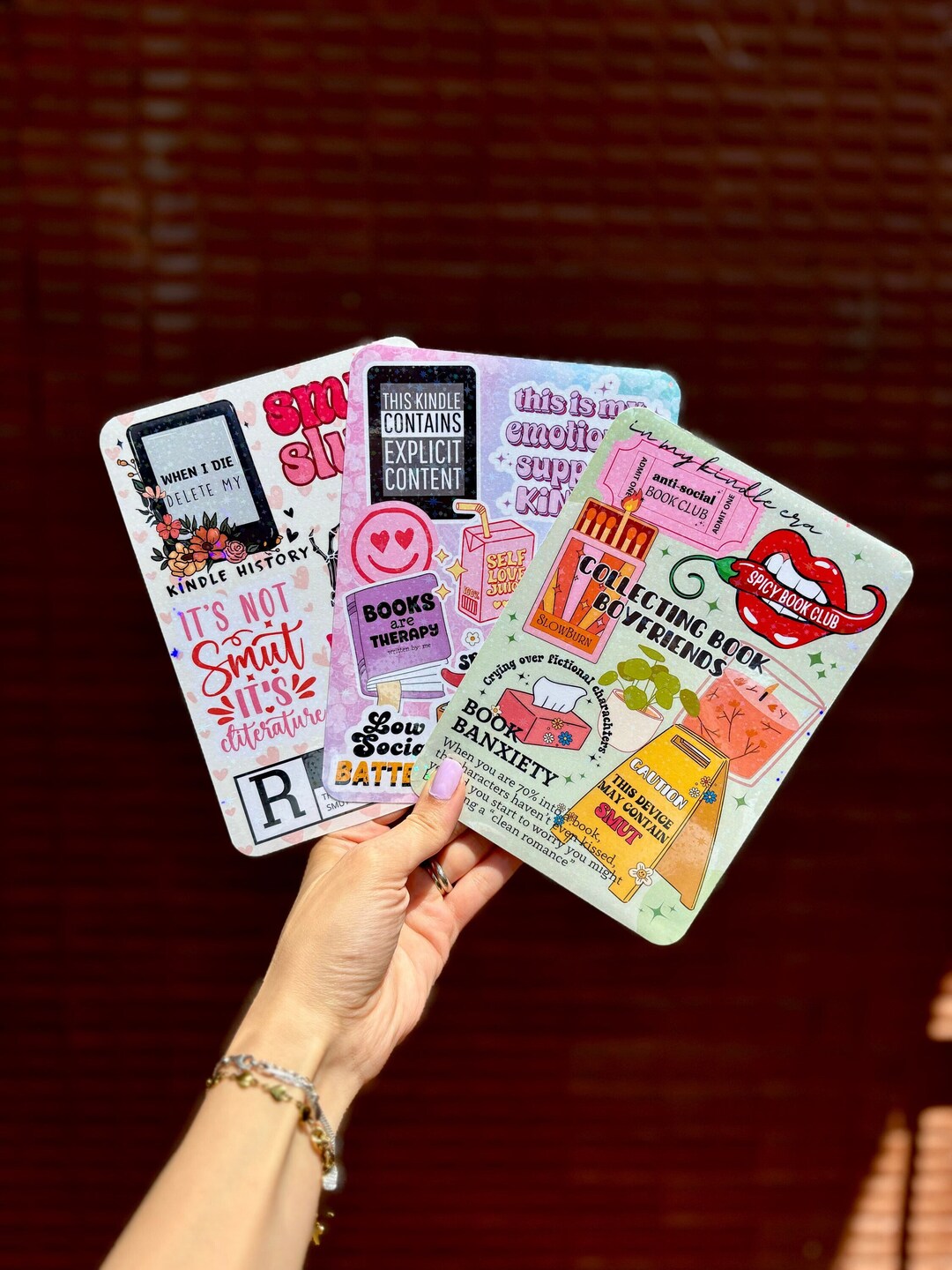 Kindle Insert Kindle Srickers Smut E-reader Holographic Insert Spicy ...