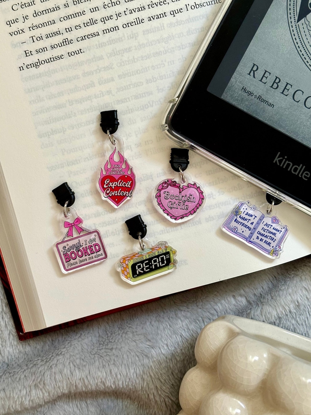 Kindle Charm Bookish Phone Charm Kindle Accessories Bookish Merch Phone ...