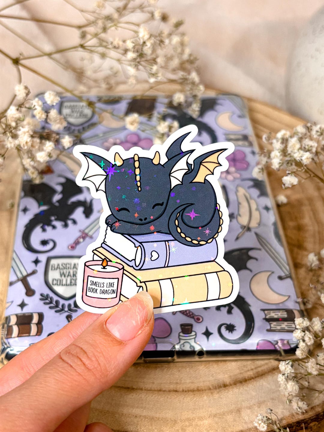 Fantasy Kindle Sticker Dragon Kobo Decor E-reader Holographic Sticker ...