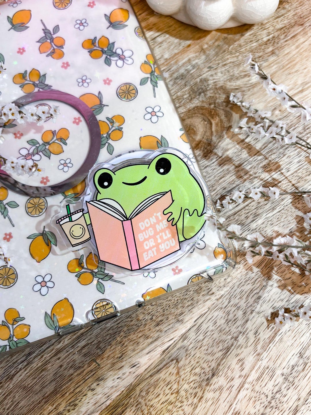 Kindle Grip Cottagecore Bookish Phone Grip Magnetic Kindle Holder ...