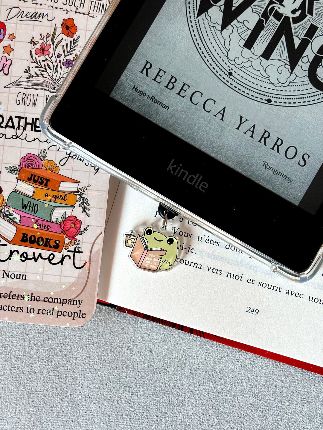 Kindle Charm Bookish Phone Charm Frog Kindle Accessories Bookish Merch ...