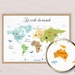 Planisphere - Children's Educational Poster - World Map - Continents ...