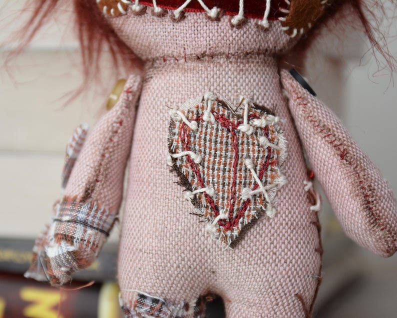 Little Voodoo Doll 2- OOAK Handmade Art Doll, Unique Textile Sculpture ...