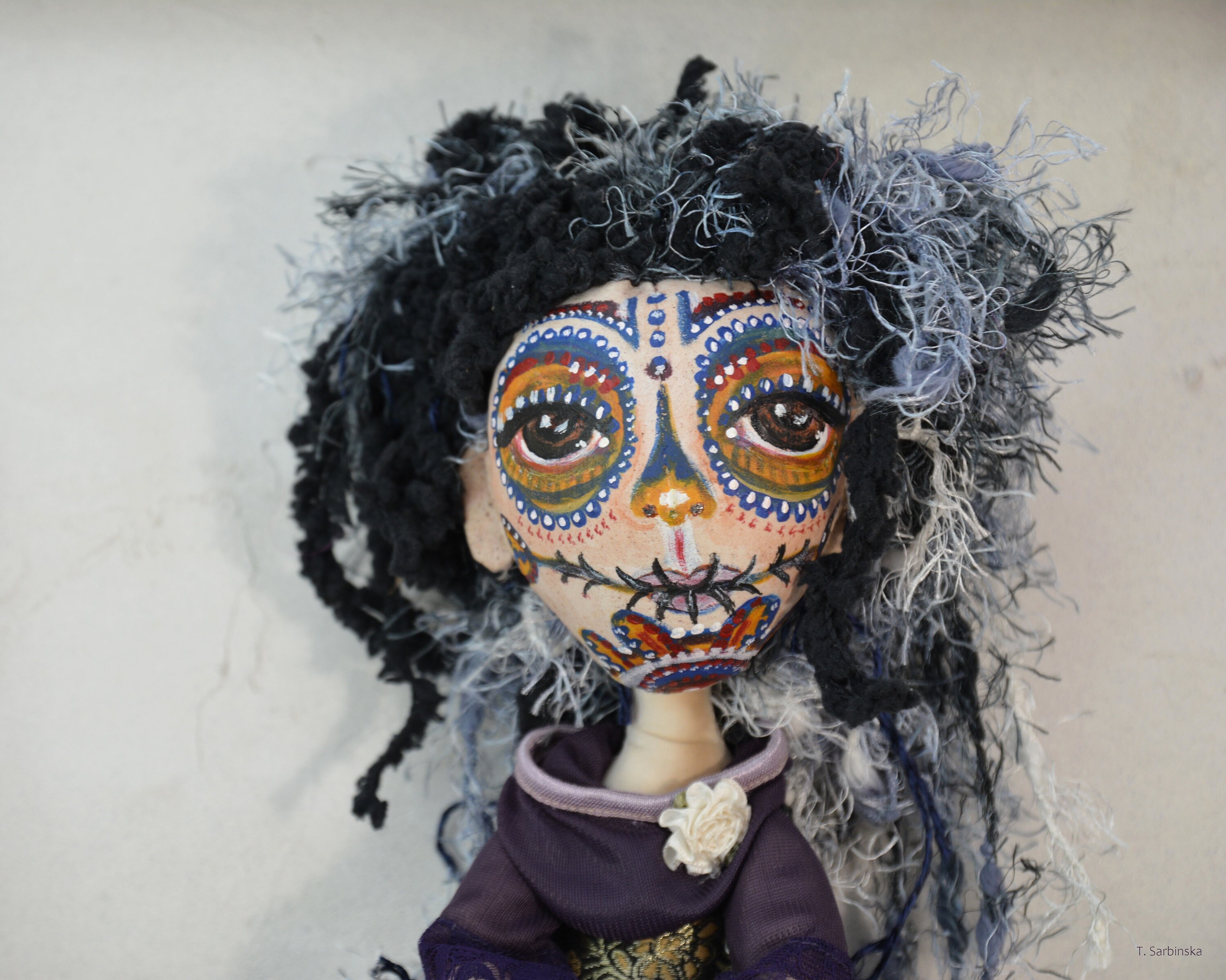 Day of the Dead Sugar Skull Doll - Unique OOAK Home Decoration and Gift ...