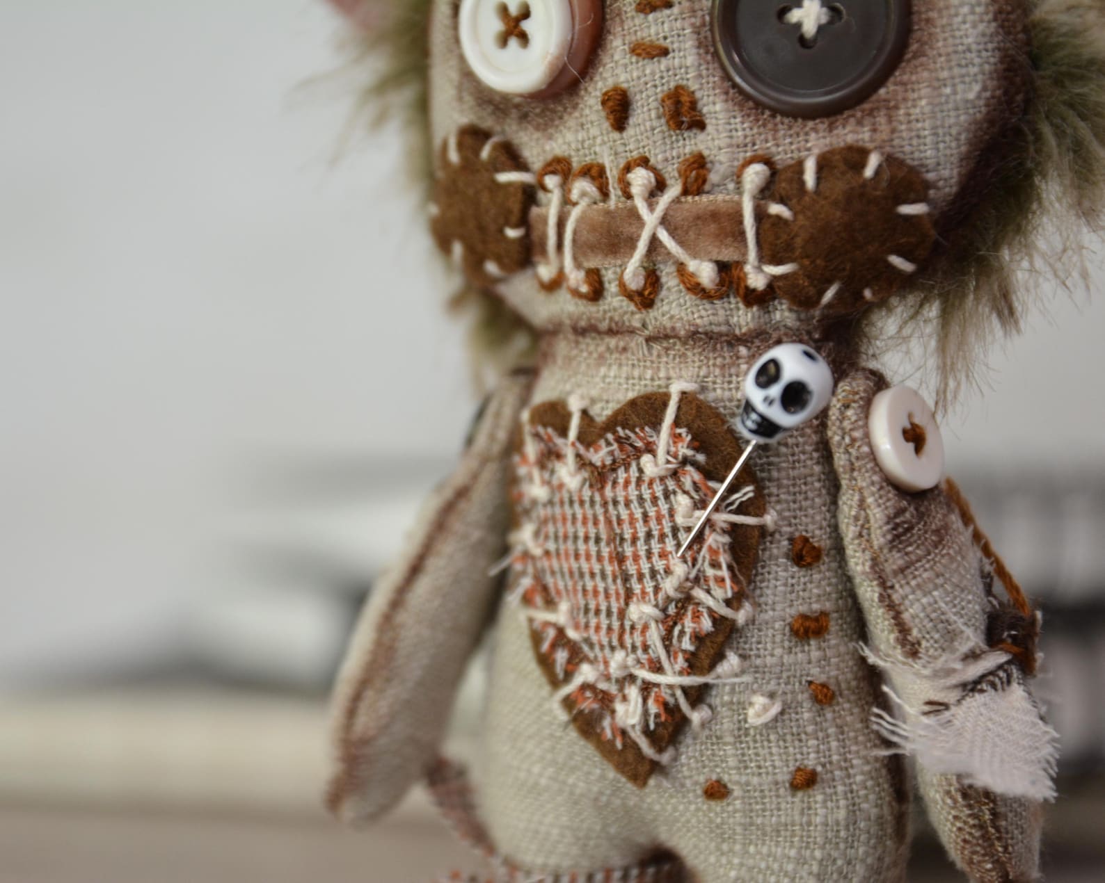 Little Voodoo Doll 6 - OOAK Handmade Art Doll, Unique Textile Sculpture ...