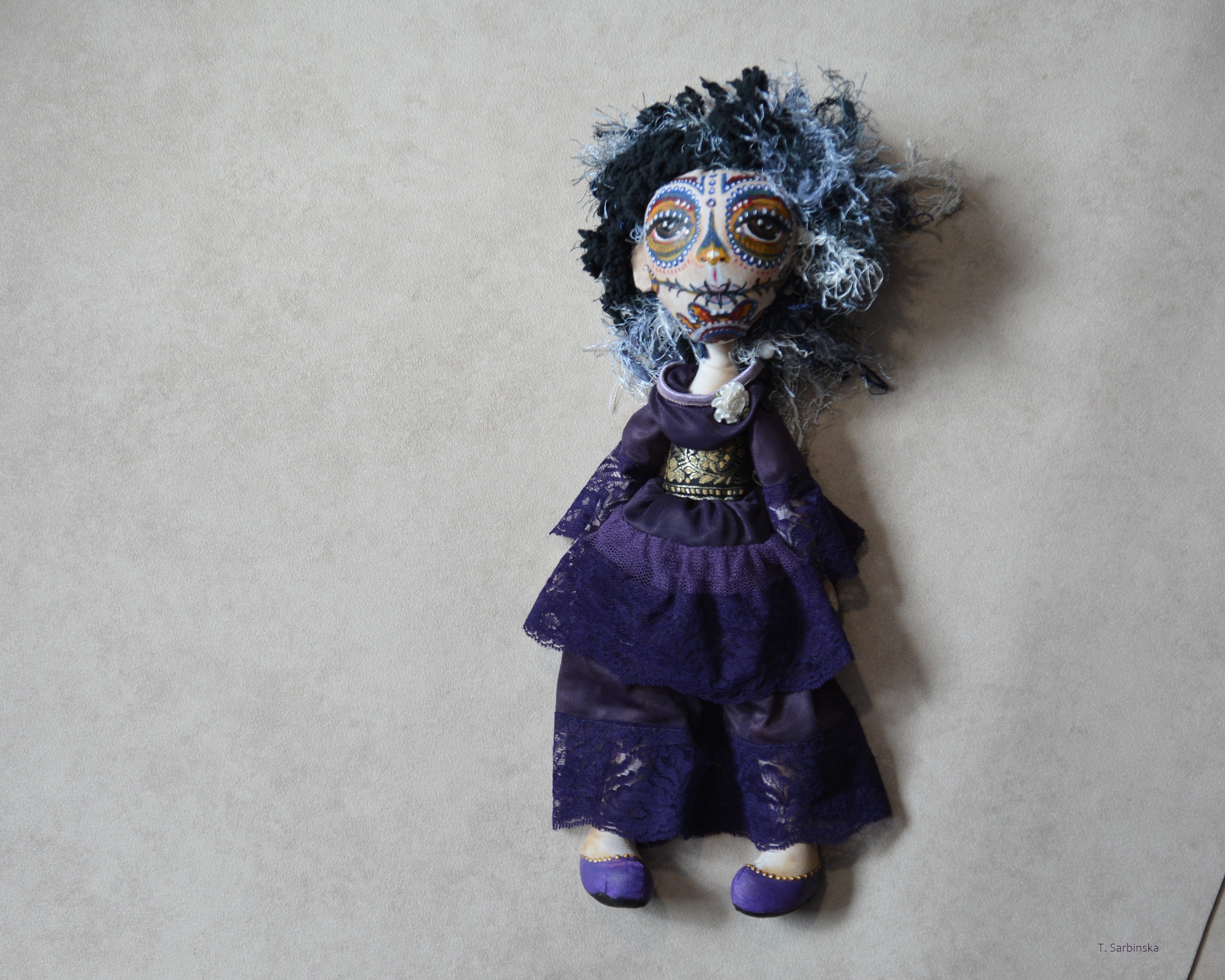 Day of the Dead Sugar Skull Doll - Unique OOAK Home Decoration and Gift ...