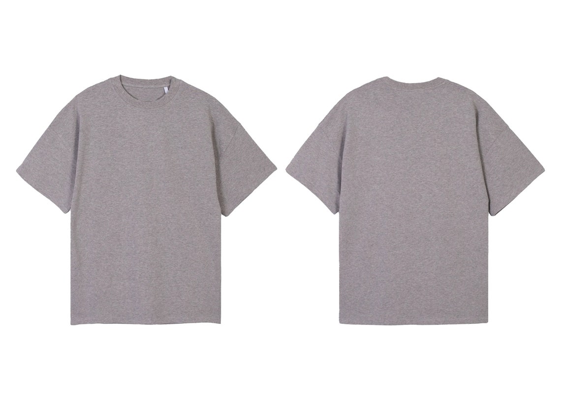 Grey Oversize Tee Mockup - Etsy