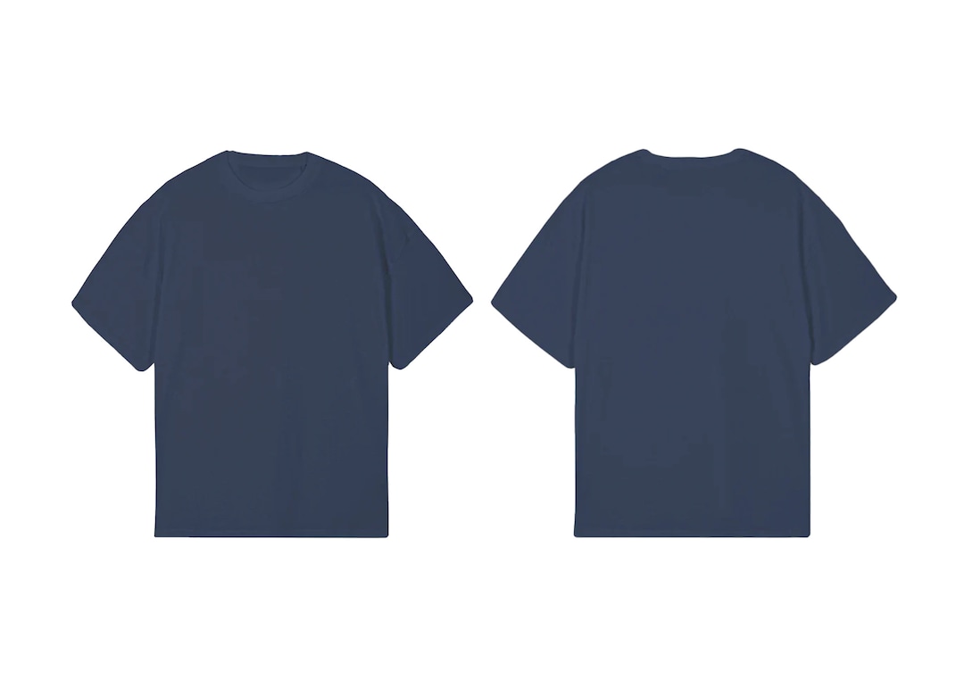 Navy Blue Oversize Tee Mockup - Etsy