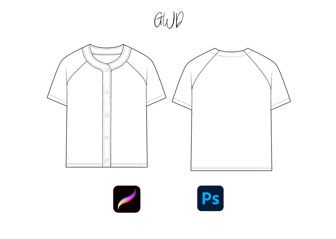 Baseball Jersey Template Mockup - Etsy