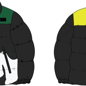 Custom Streetwear Puffer Coat Mockup - Etsy