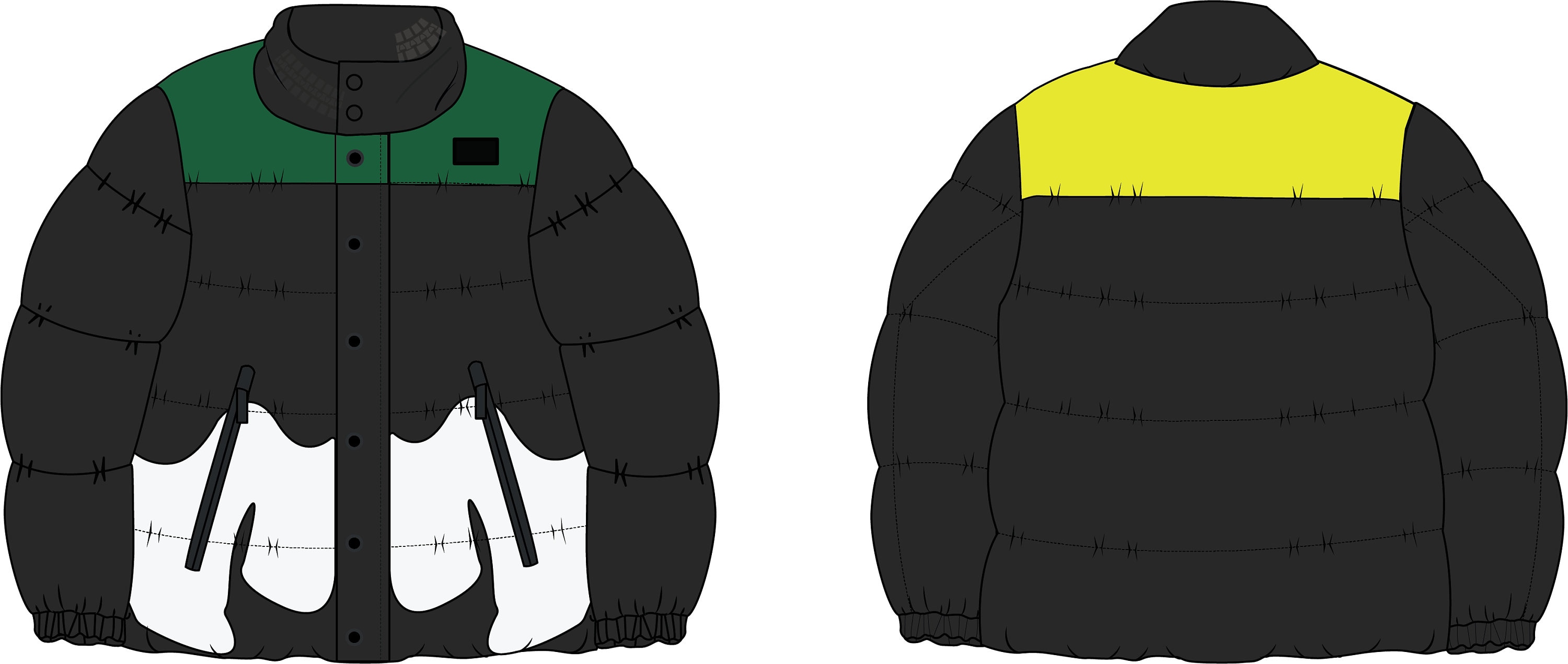 Custom Streetwear Puffer Coat Mockup - Etsy