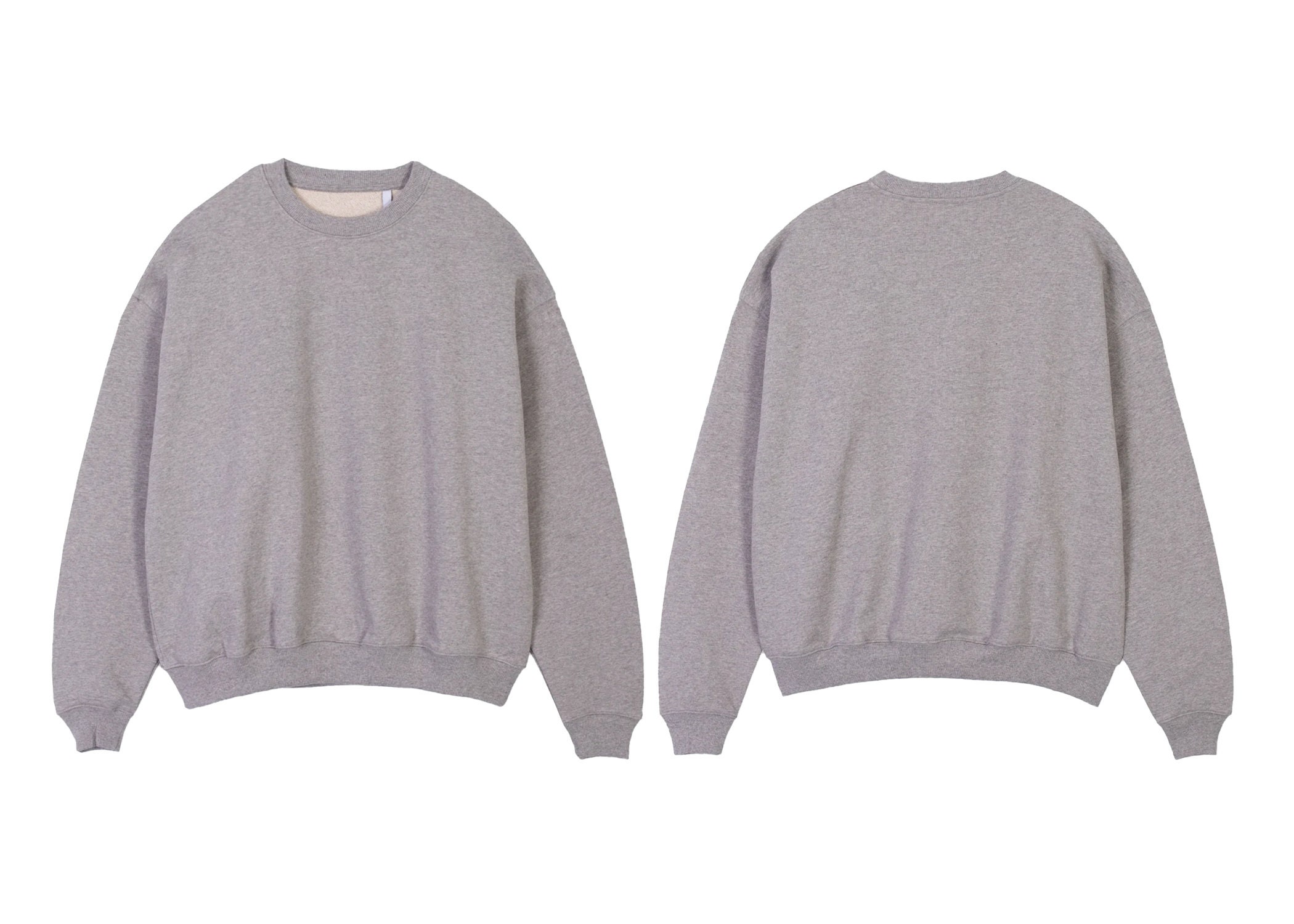 Grey Oversized Crewneck Sweater Mockup - Etsy