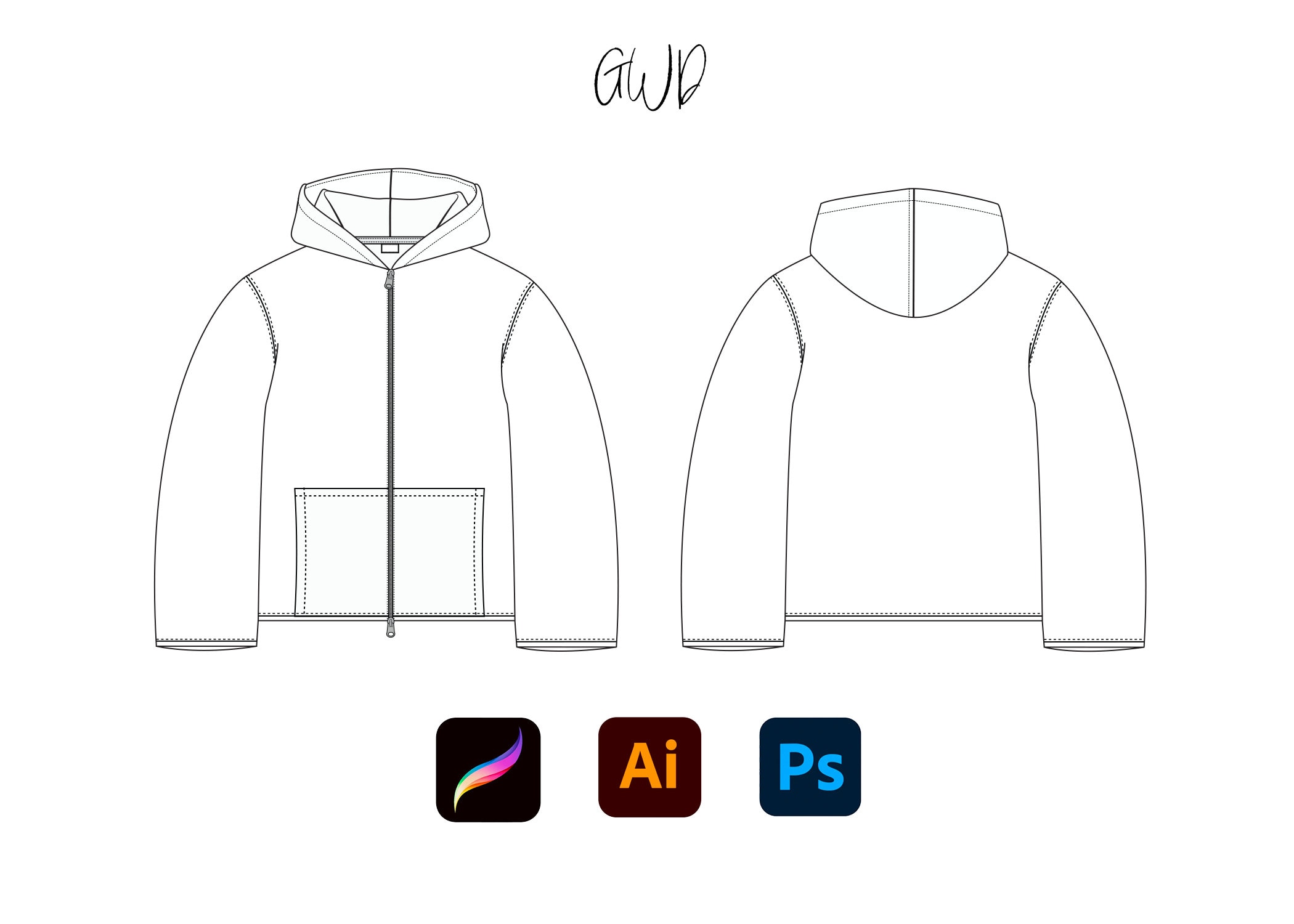 Box Shape Full Zip Hoodie Mockup - Etsy