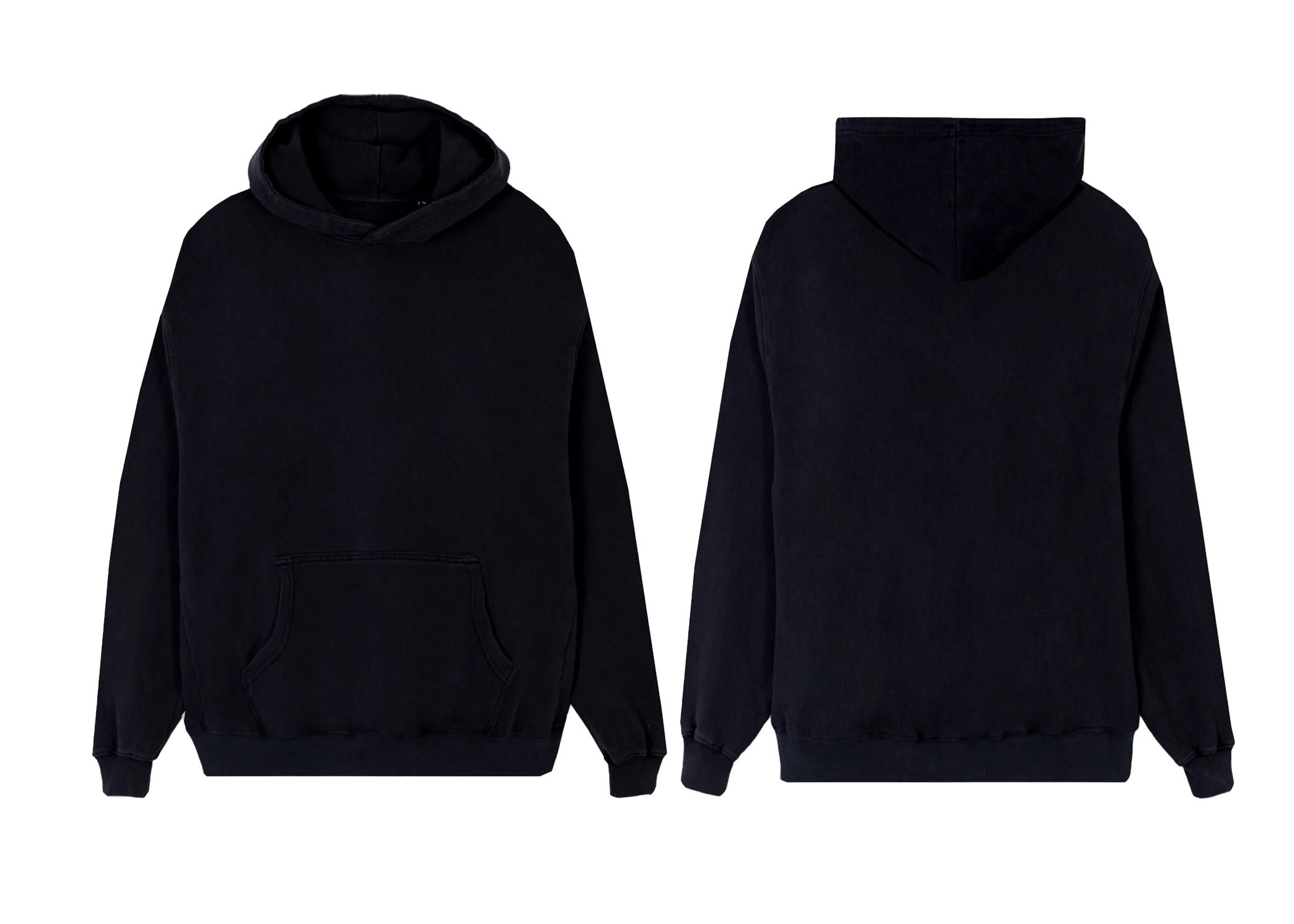Black Regular Hoodie Mockup - Etsy