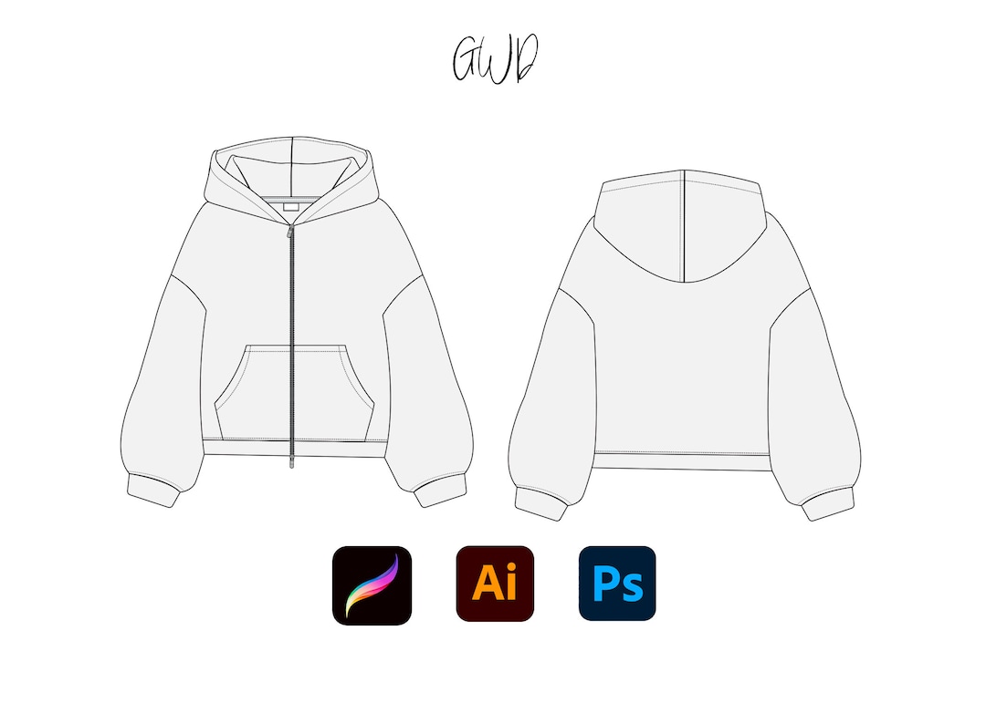 Oversize Full Zip Hoodie Mockup - Etsy