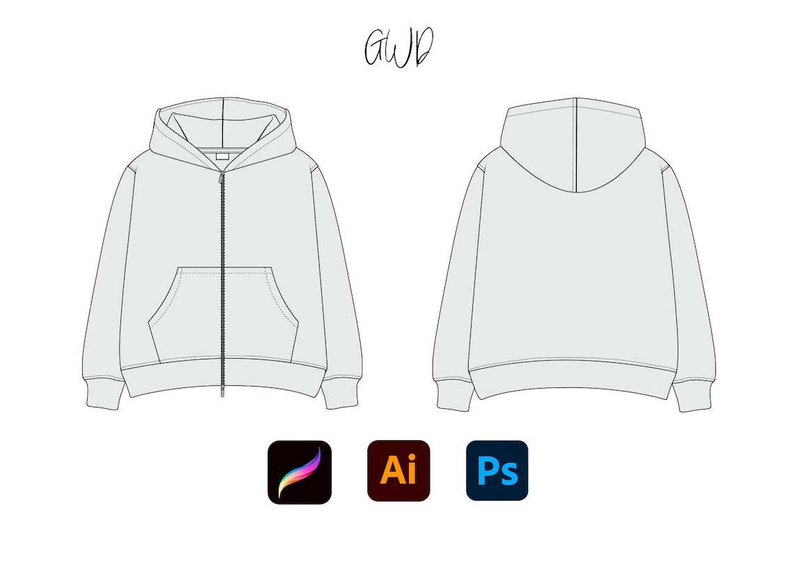 Full Zip Hoodie Mockup - Etsy