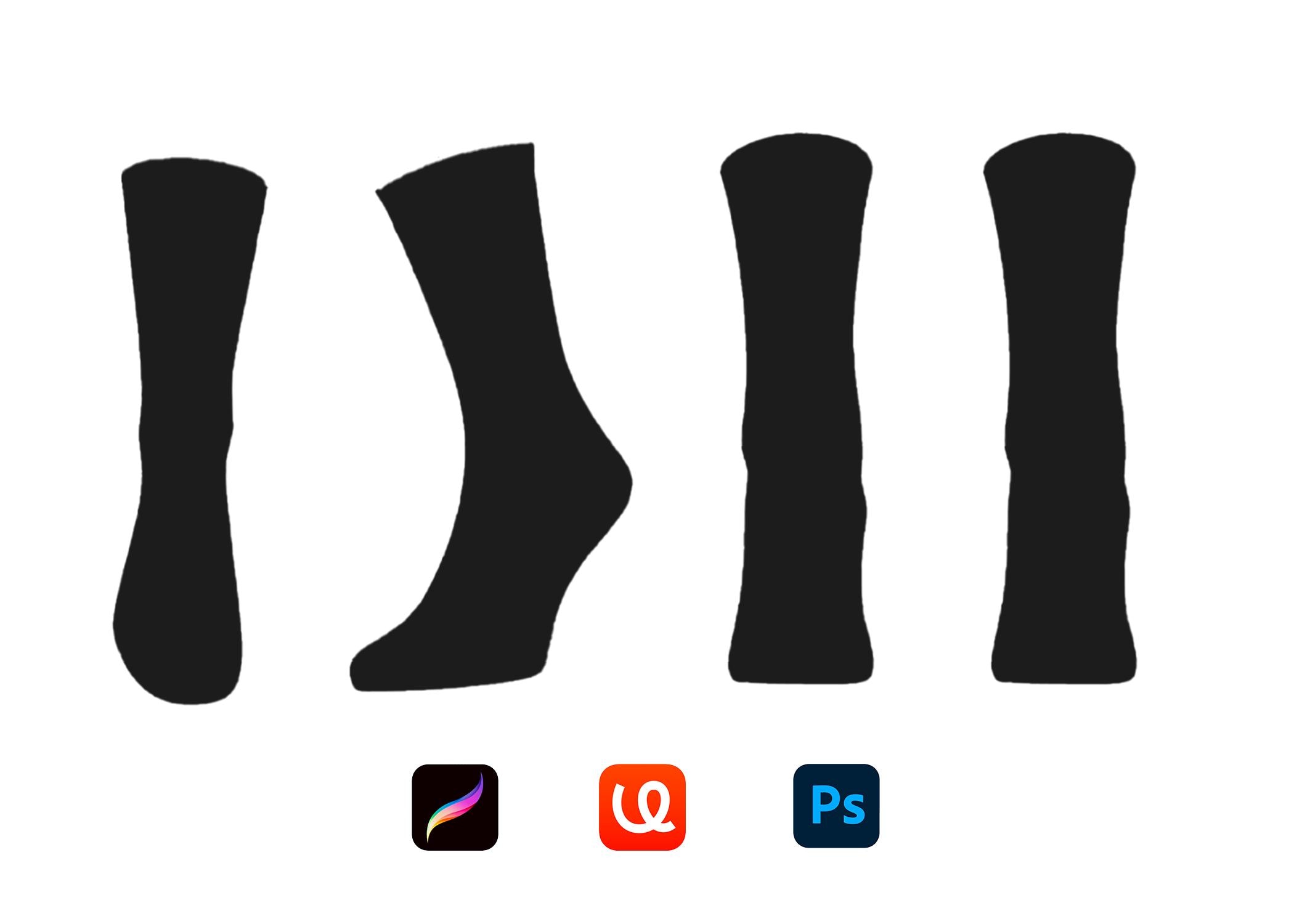 Black Socks Mockup - Etsy