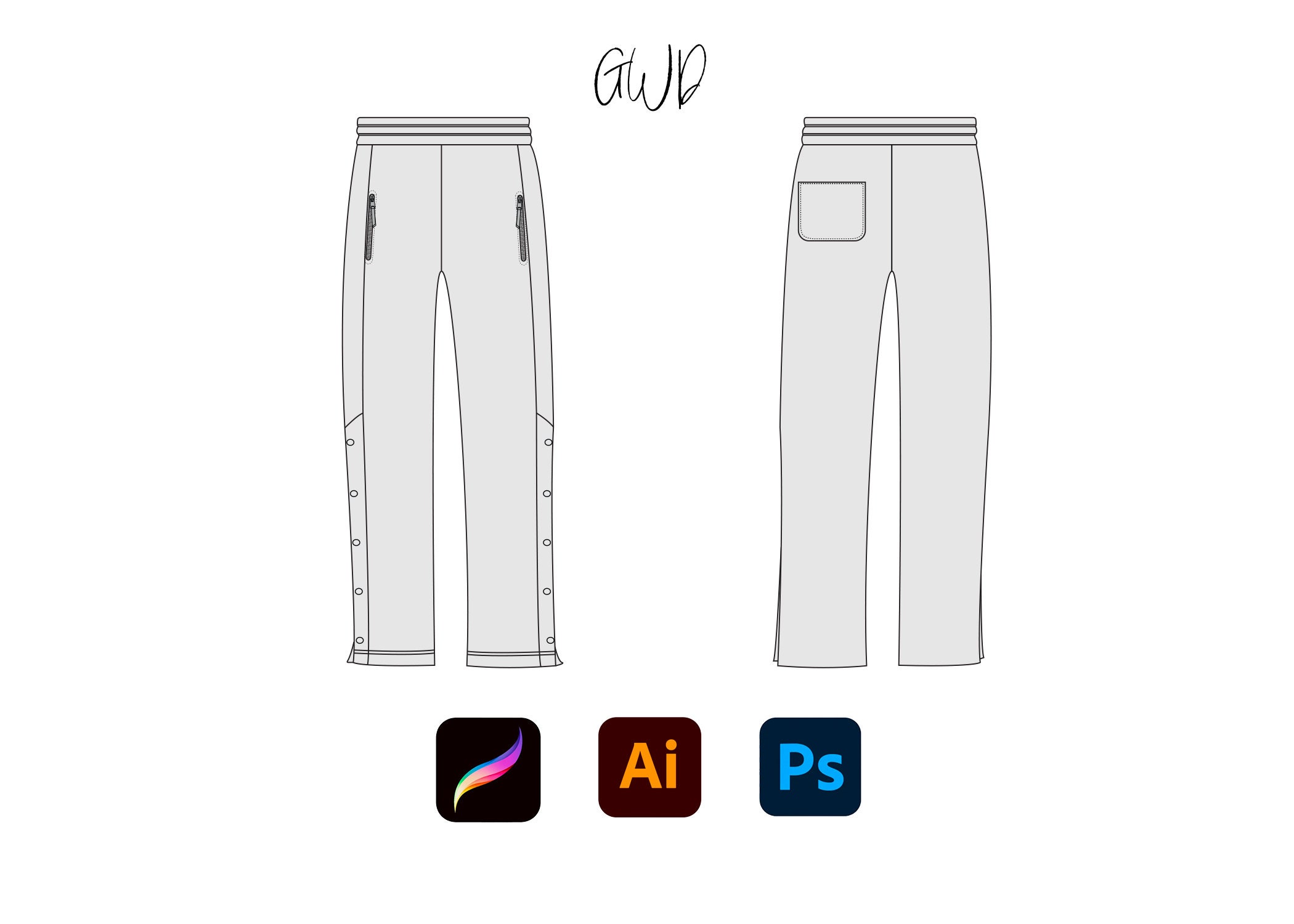 Track Pants Mockup Vector - Etsy