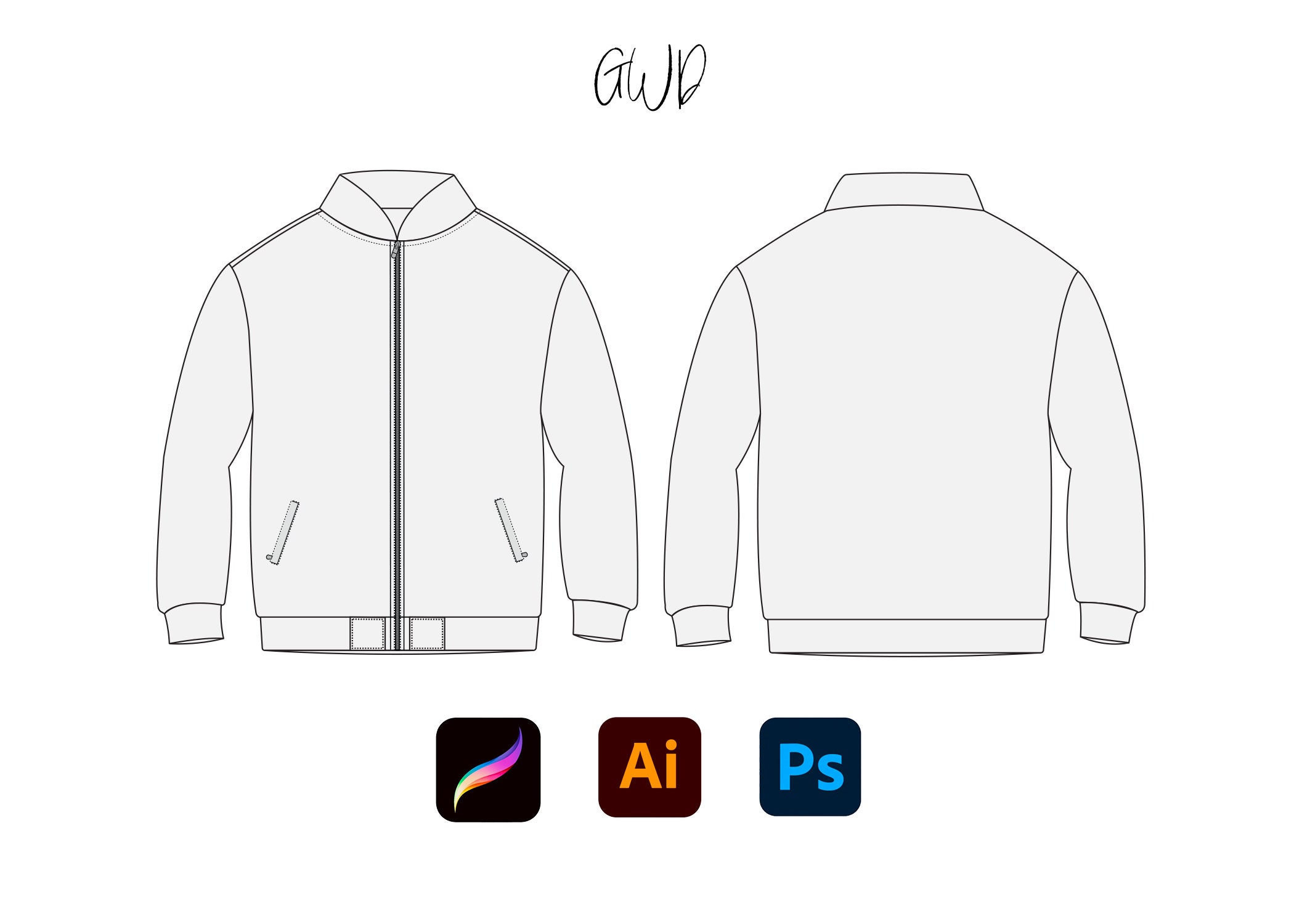 Track Jacket Mockup Vector - Etsy