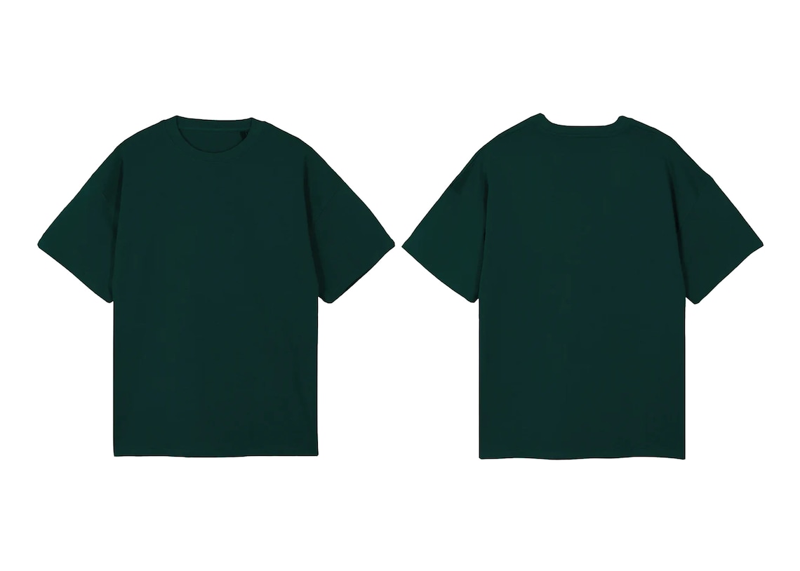 Forest Green Oversize Tee Mockup - Etsy