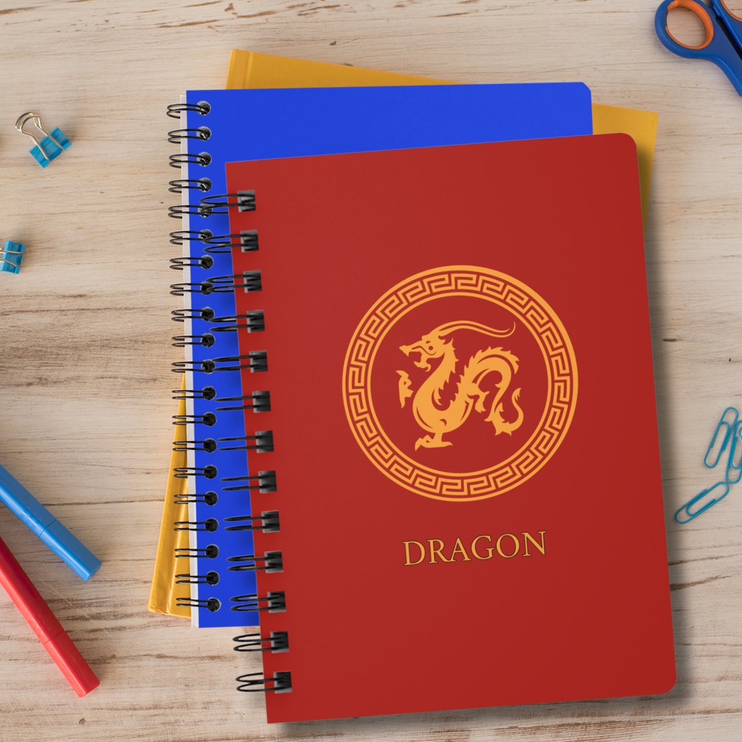 Dragon - Chinese Lunar Year Themed Notebook - Spiral Bound Journal With ...