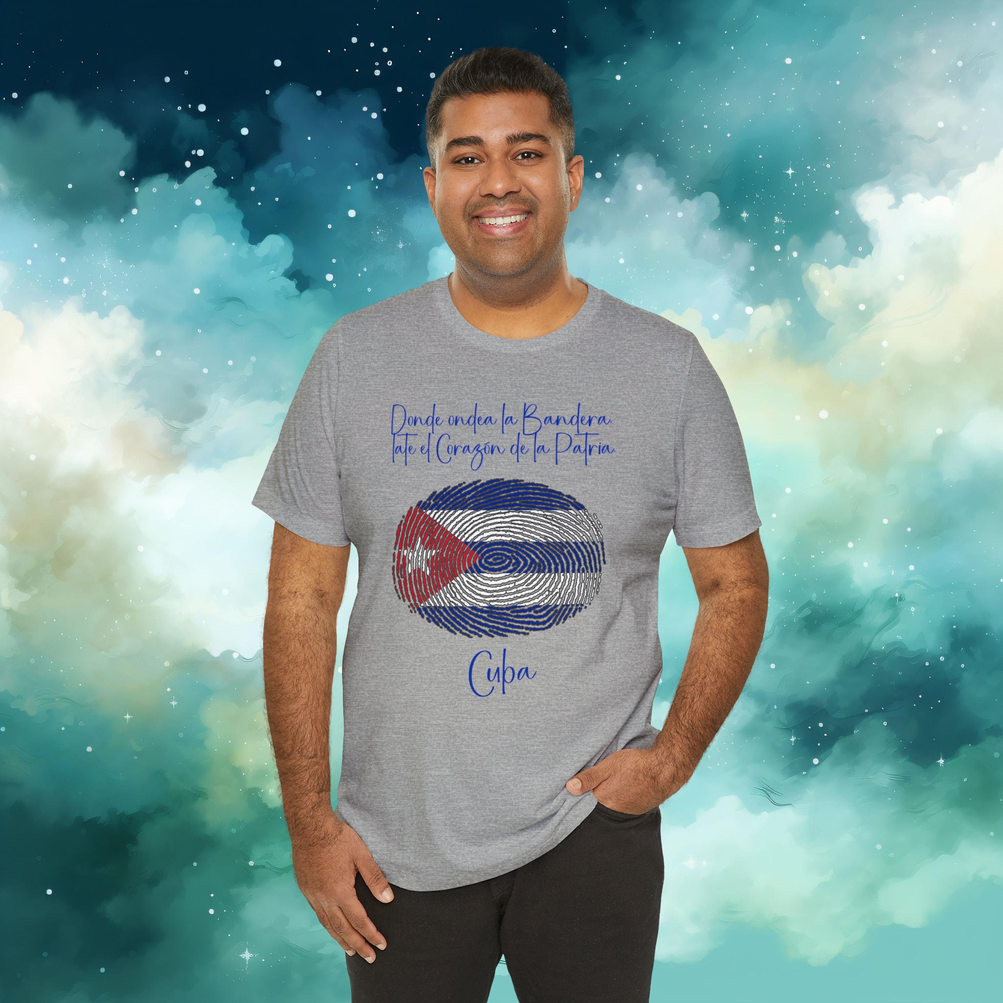 Cuba Flag Fingerprint Shirt, - Etsy