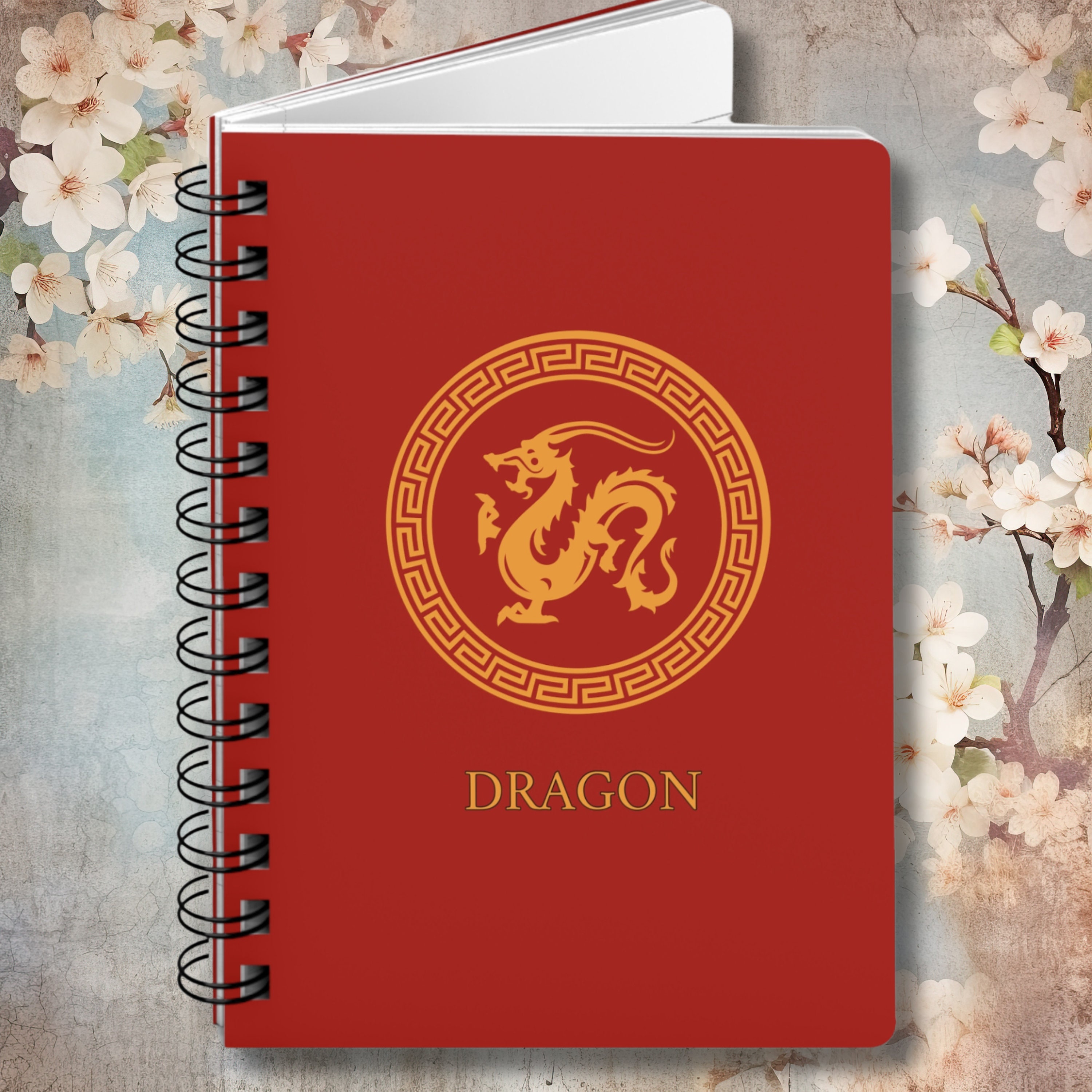 Dragon - Chinese Lunar Year Themed Notebook - Spiral Bound Journal With ...