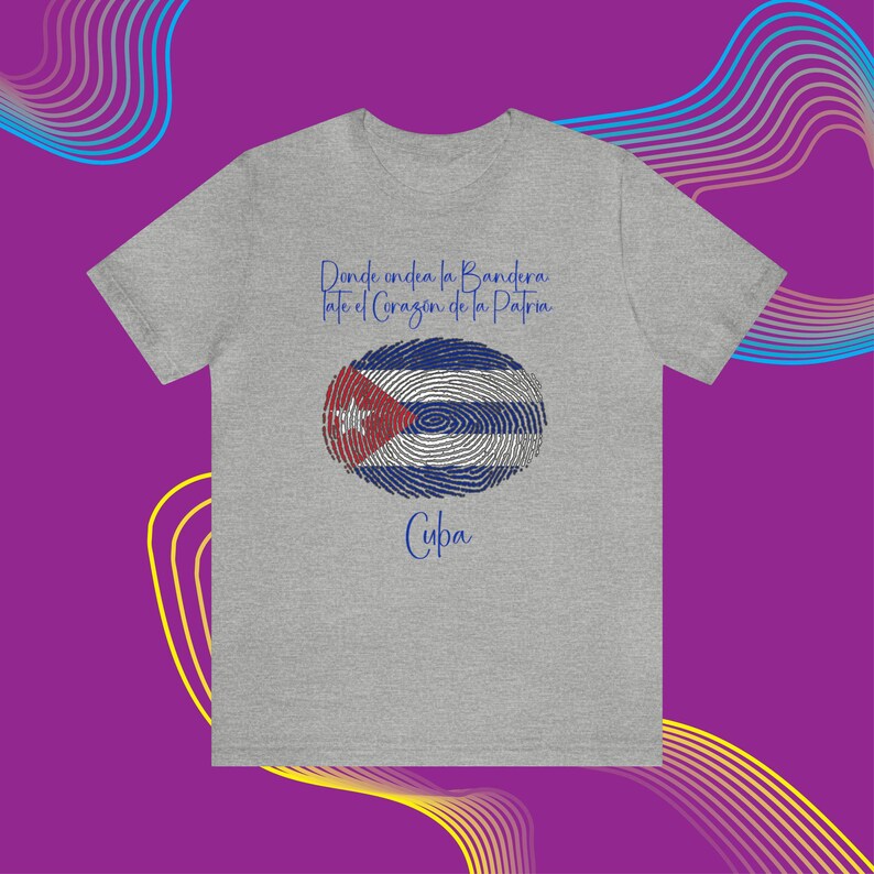 Cuba Flag Fingerprint Shirt, - Etsy