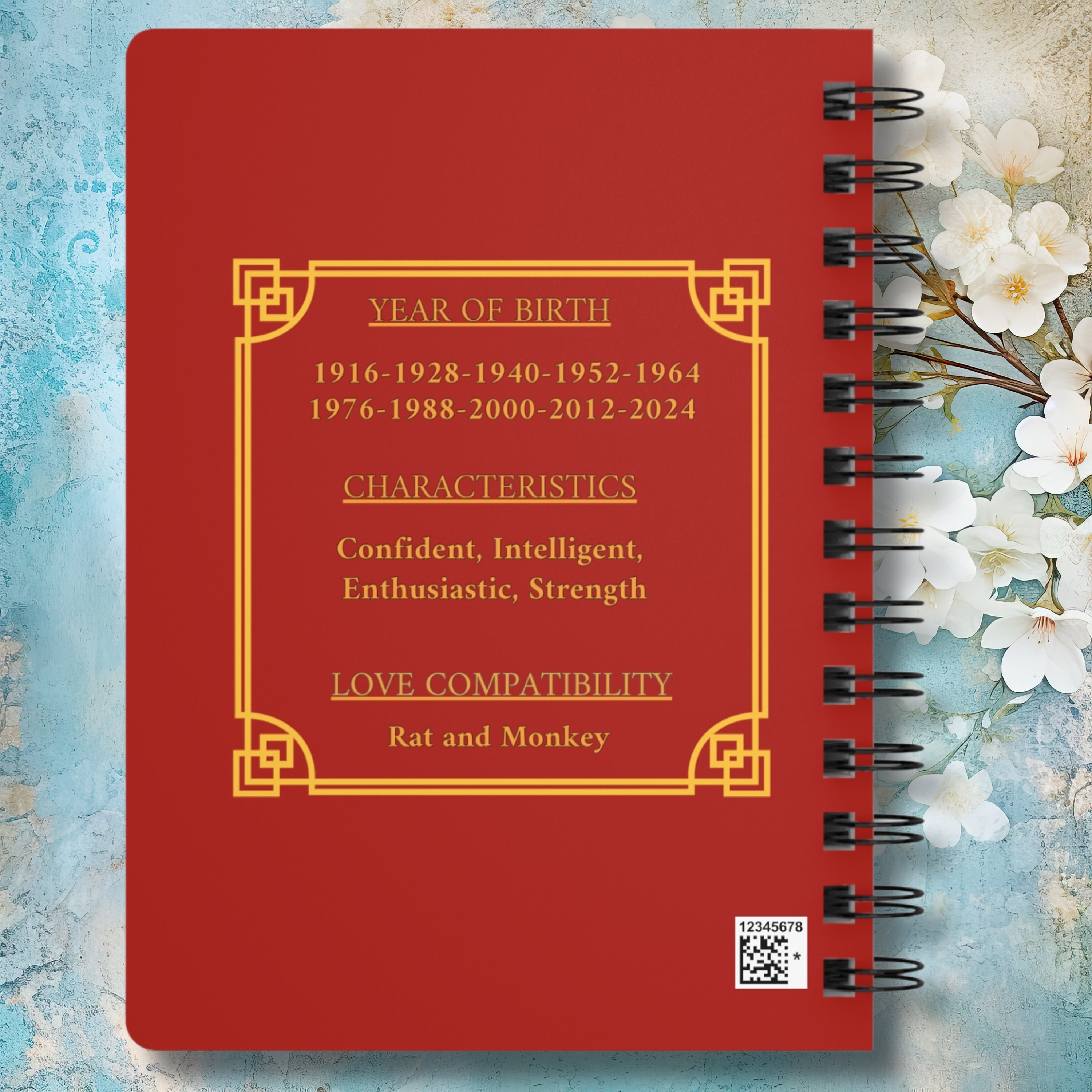 Dragon - Chinese Lunar Year Themed Notebook - Spiral Bound Journal With ...