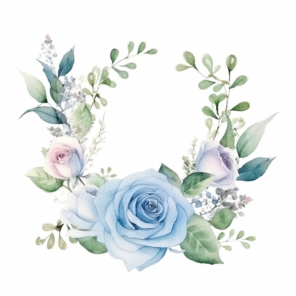 Floral Frame Picture Clip Art, Wedding Theme - Etsy